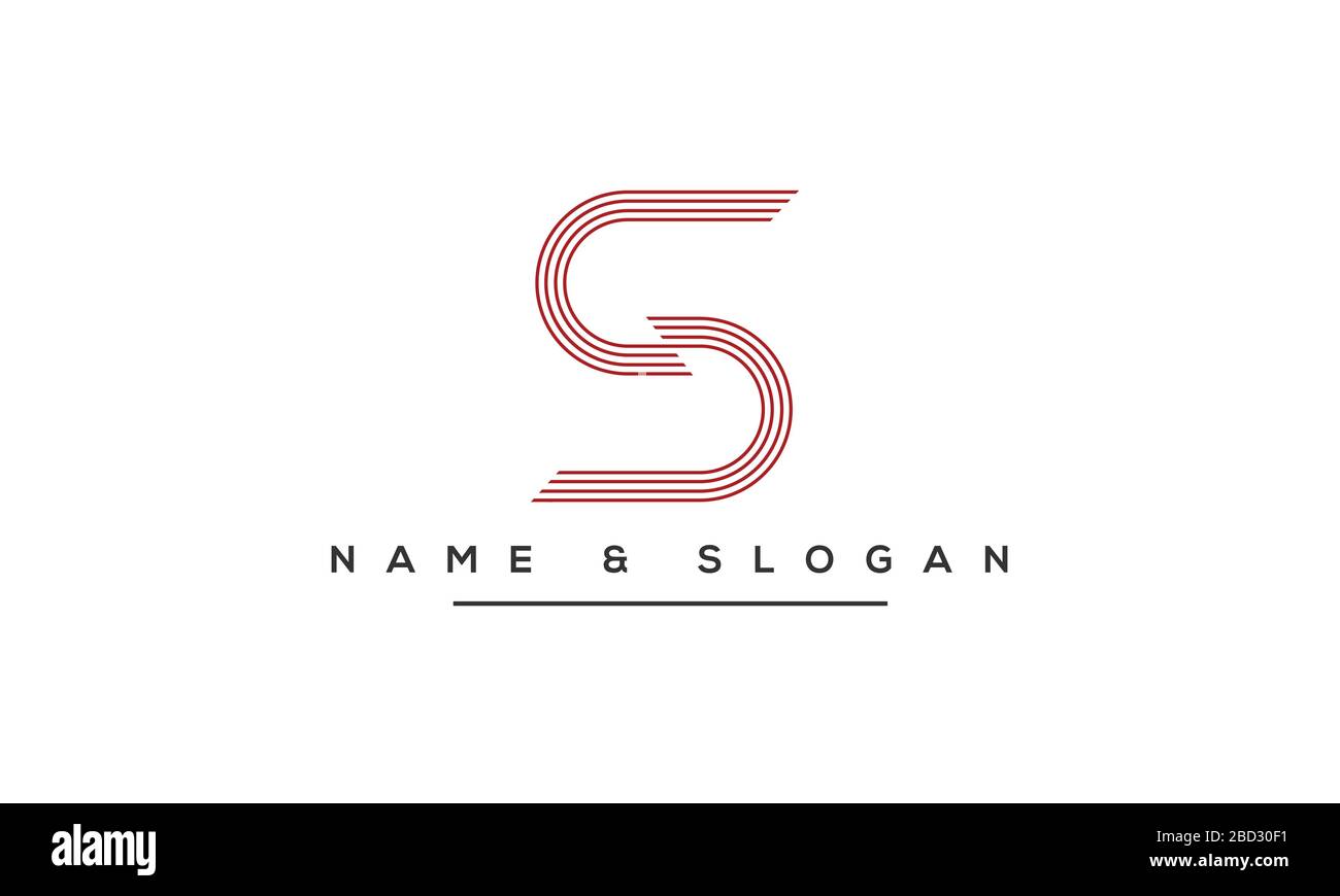 Abstract Letter S Alphabet Logo Design Stock Vector Image & Art - Alamy