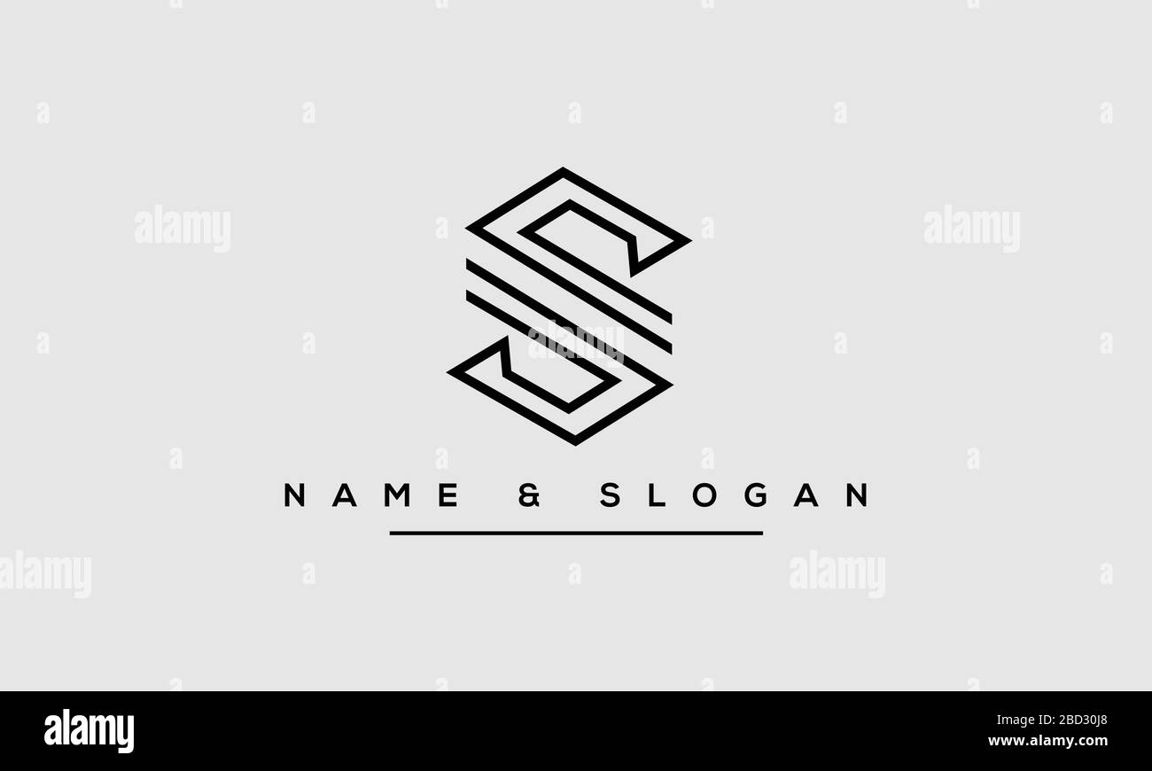 Abstract Letter S Alphabet Logo Design Stock Vector Image & Art - Alamy