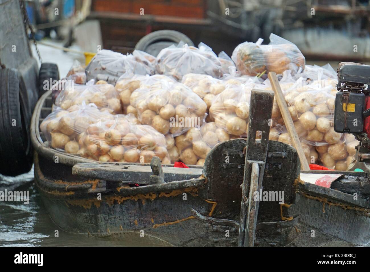 famous floating market of can tho in the mekong delta of vietnam Stock ...