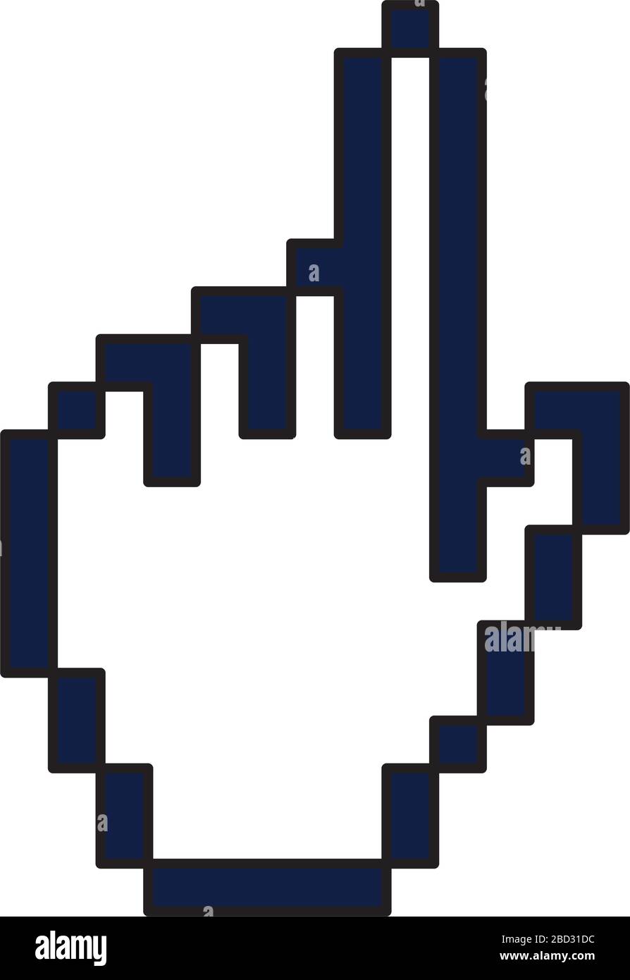 Isolated cursor hand vector design Stock Vector Image & Art - Alamy