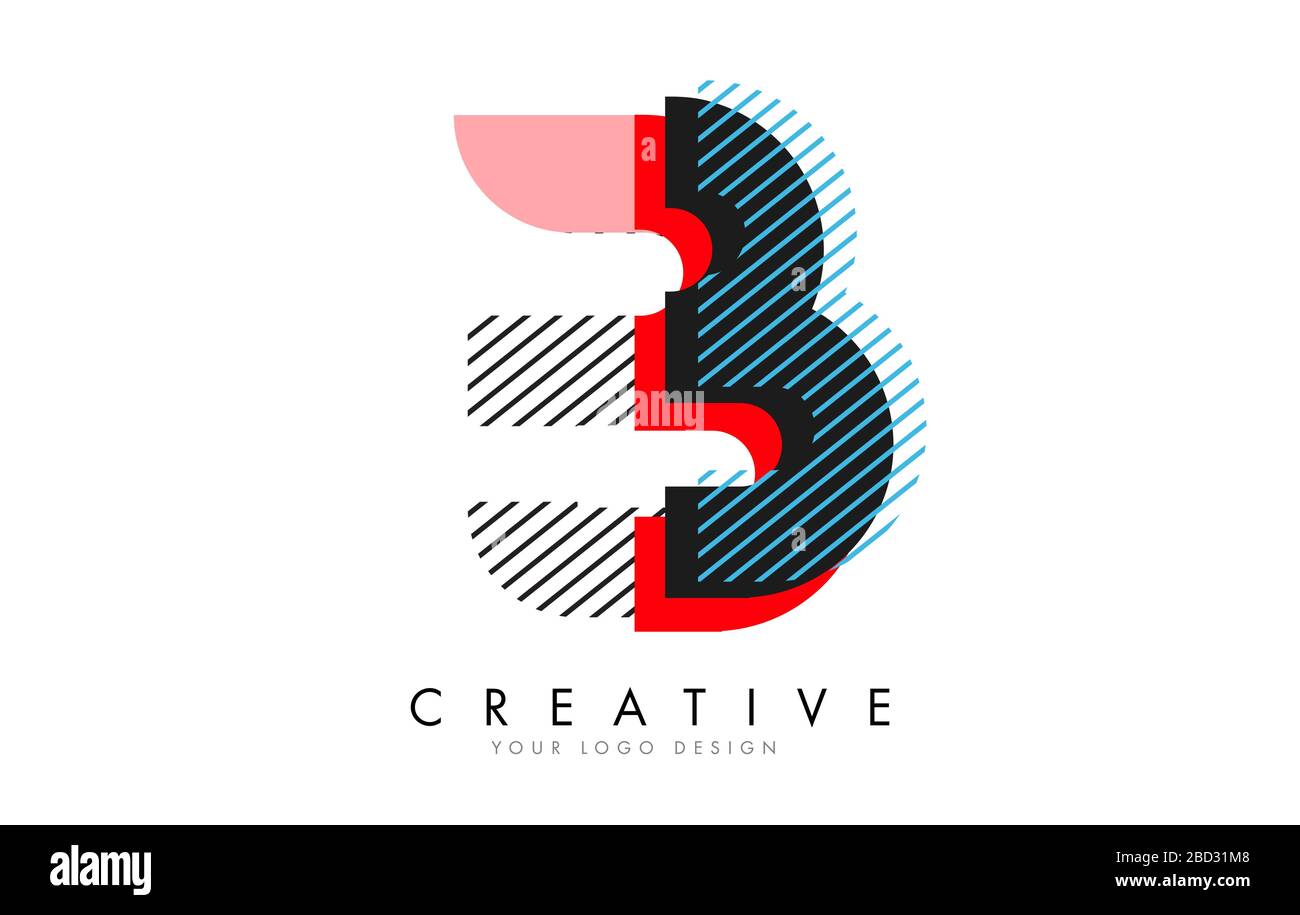 B Letter with an abstract Pop Art Logo Design. Colorful Retro Vector ...