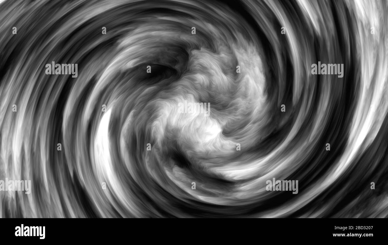 Computer generated vortex background of dense clouds. 3d rendering ...