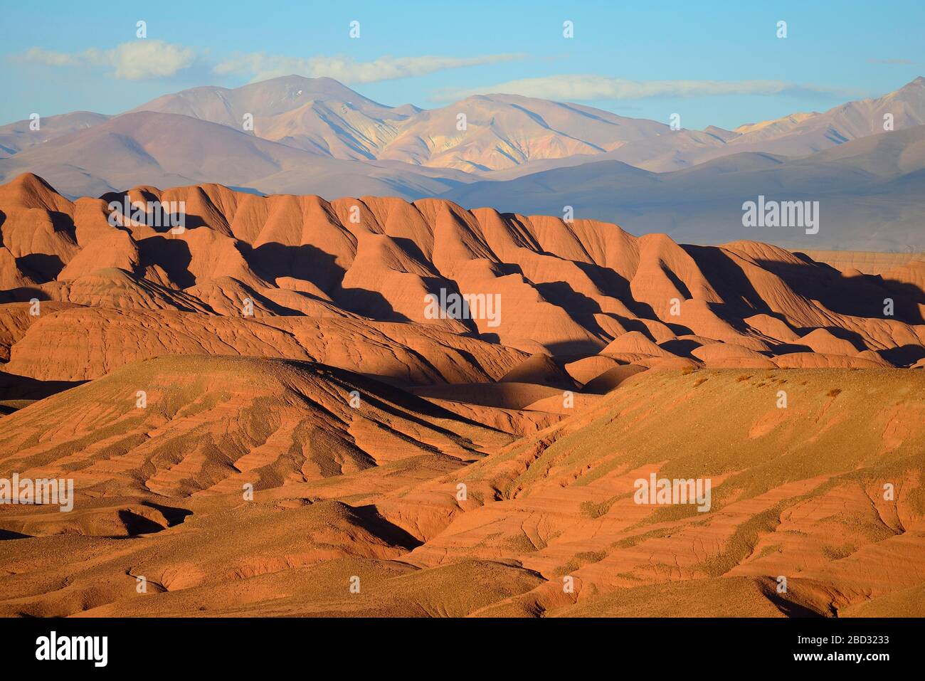 Red rock formations, desert landscape, Desierto del Diablo, Puna, Salta ...