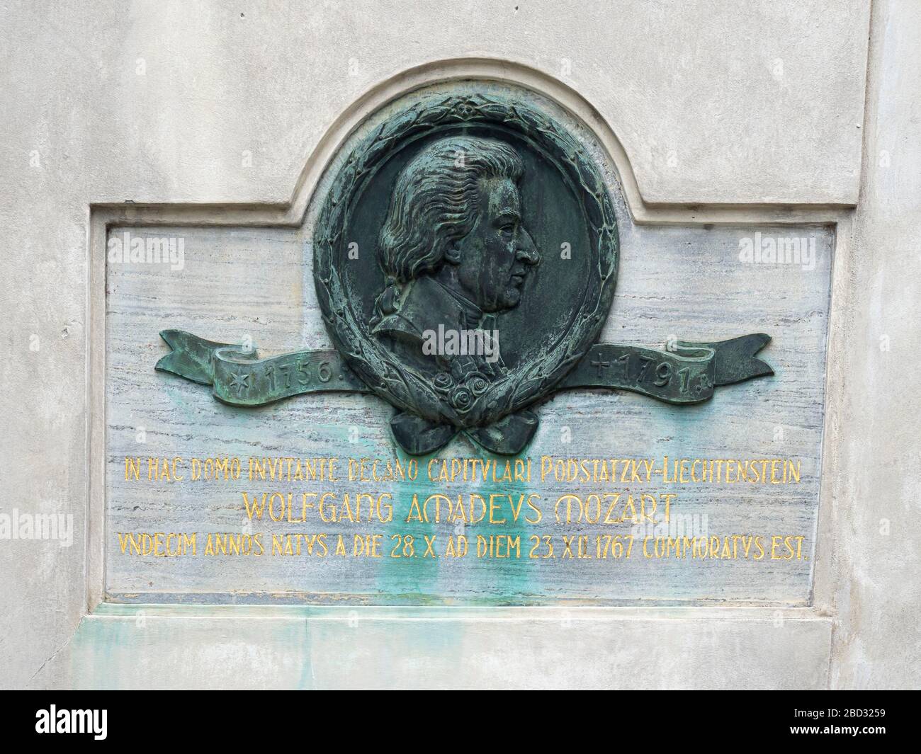 Wolfgang amadeus mozart memorial plaque hi-res stock photography and ...
