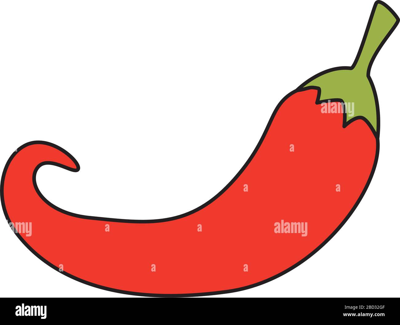 Isolated chilli vegetable vector design Stock Vector Image & Art - Alamy