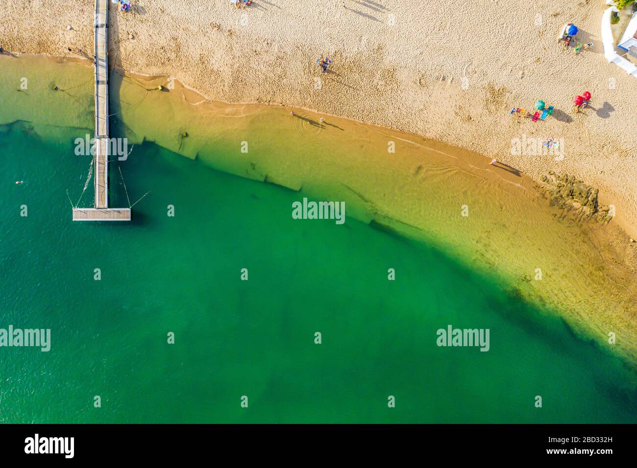 Aerial view of pier Stock Photo - Alamy
