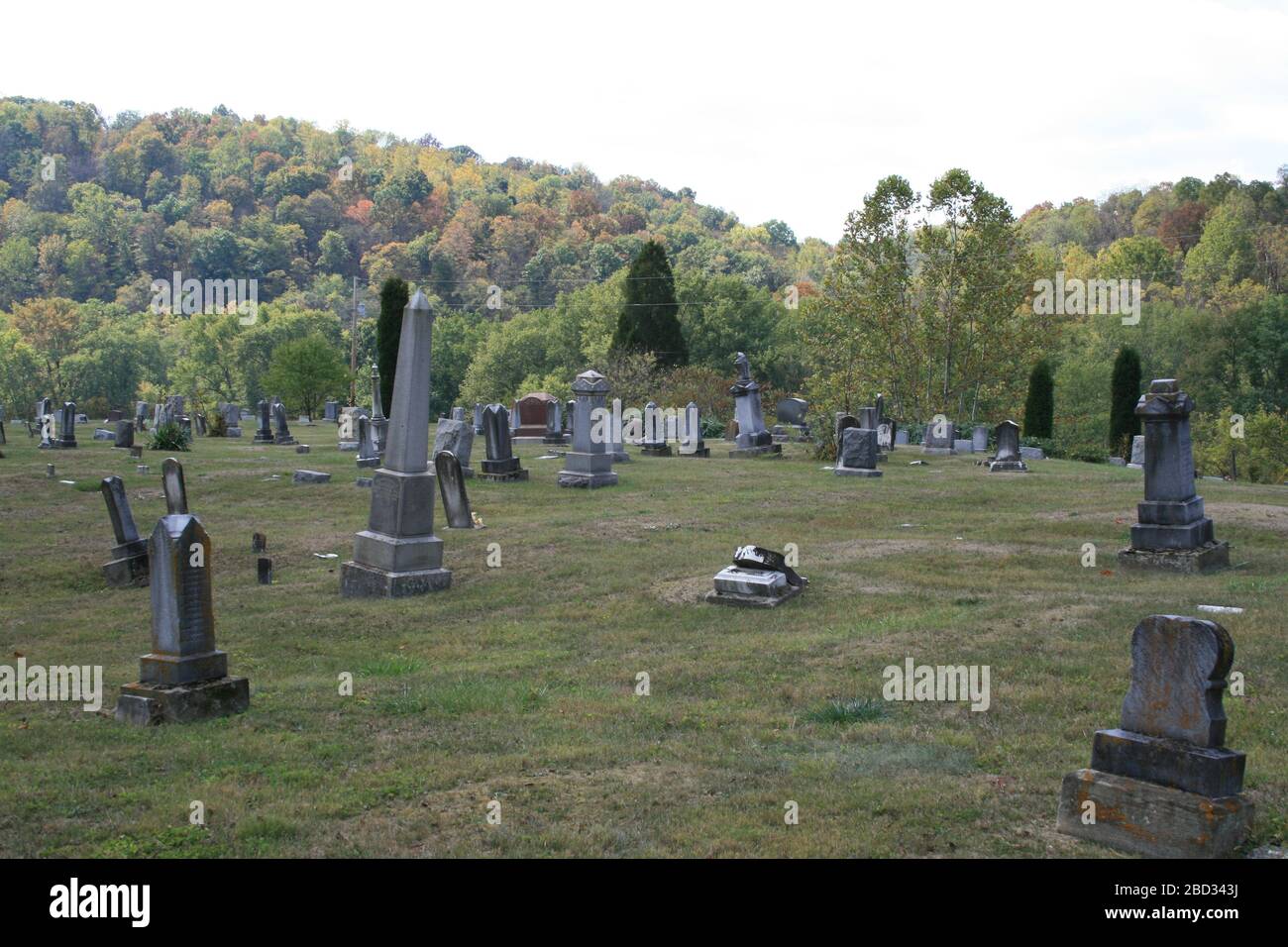 Hilltop Rural Cemetery Stock Photo - Alamy