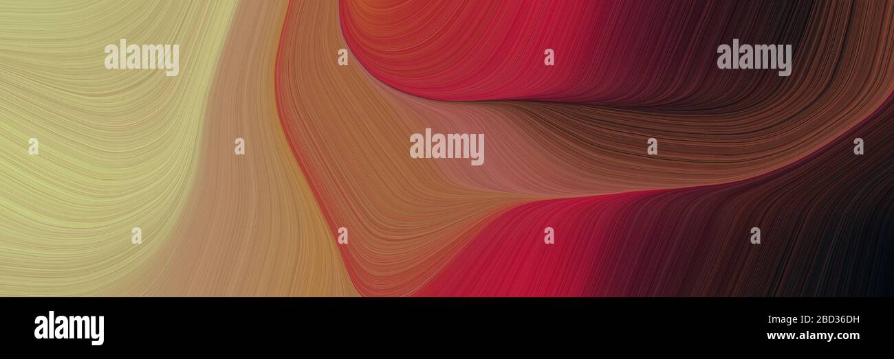 modern landscape orientation graphic with waves. modern soft curvy ...