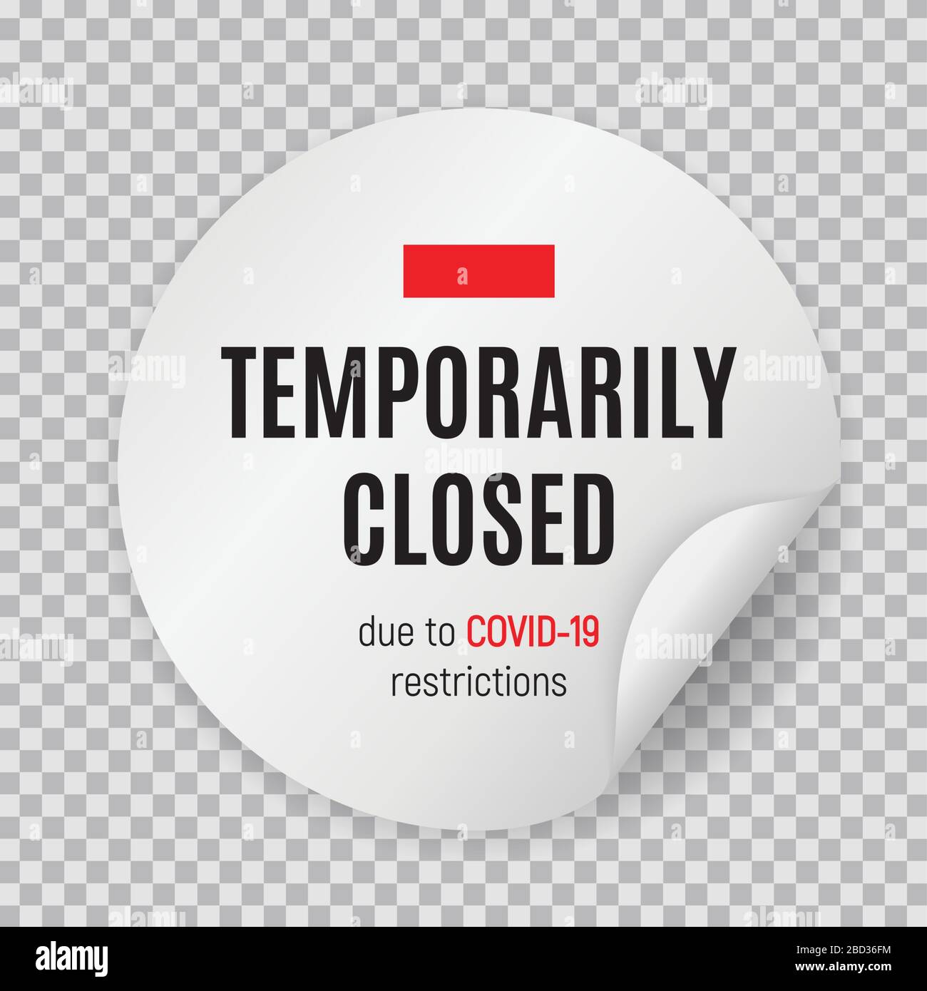 Information warning temporarily closed sign of coronavirus news. Vector ...