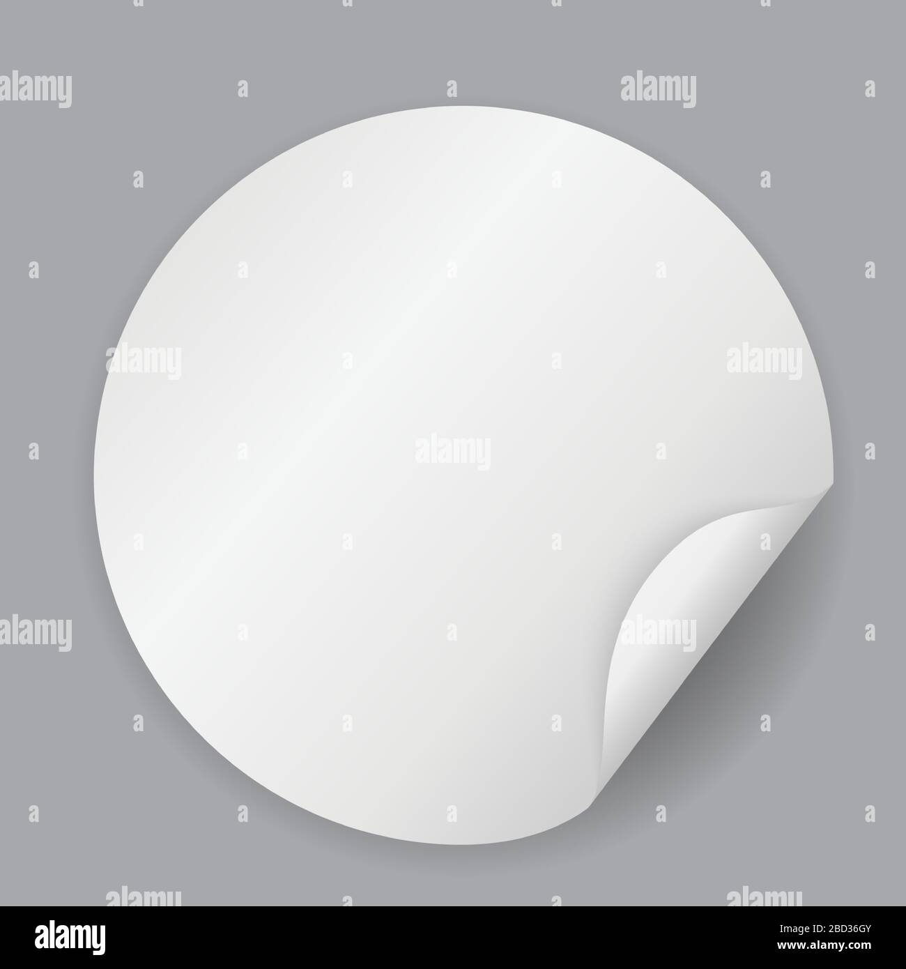 Circle sticker curl hi-res stock photography and images - Alamy