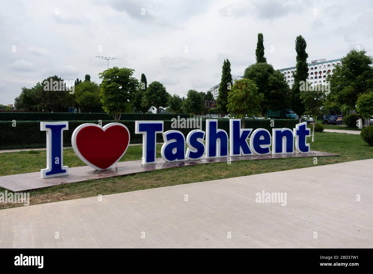 I love Tashkent Uzbekistan signs in Bunyodkor Square Stock Photo - Alamy