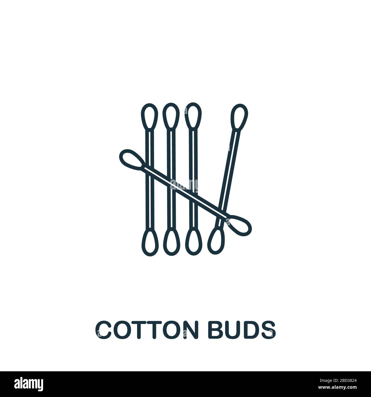Cotton Buds icon from makeup and beauty collection. Simple line element ...