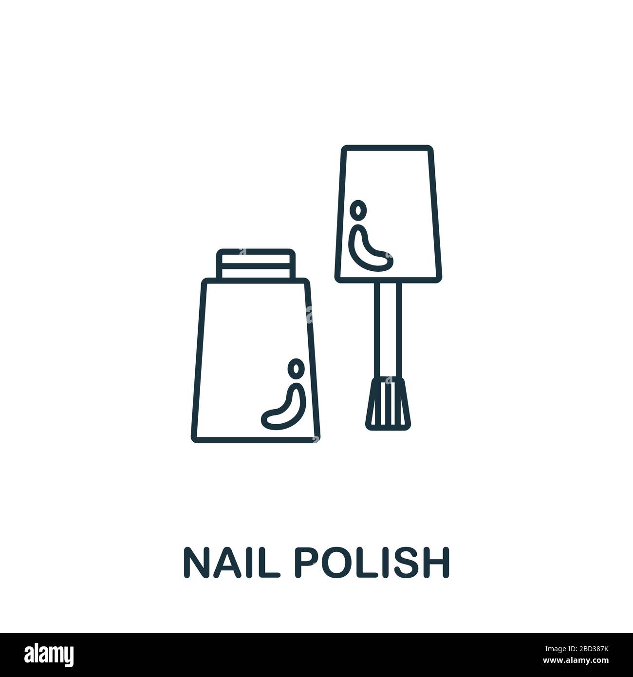 Nail Polish icon from makeup and beauty collection. Simple line element ...