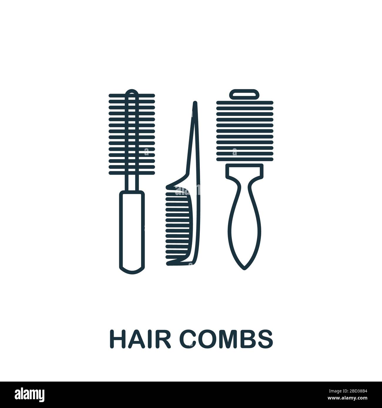 Hair Combs icon from makeup and beauty collection. Simple line element ...