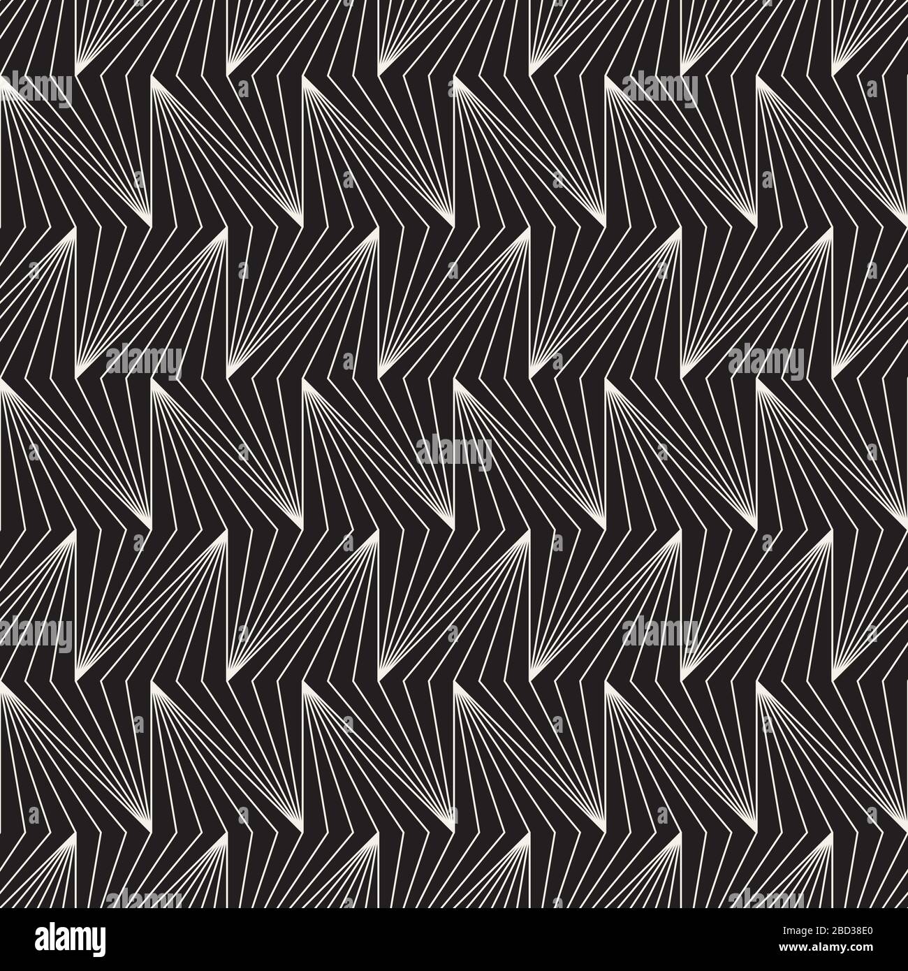 Vector seamless stylish pattern. Geometric striped ornament. Optical ...