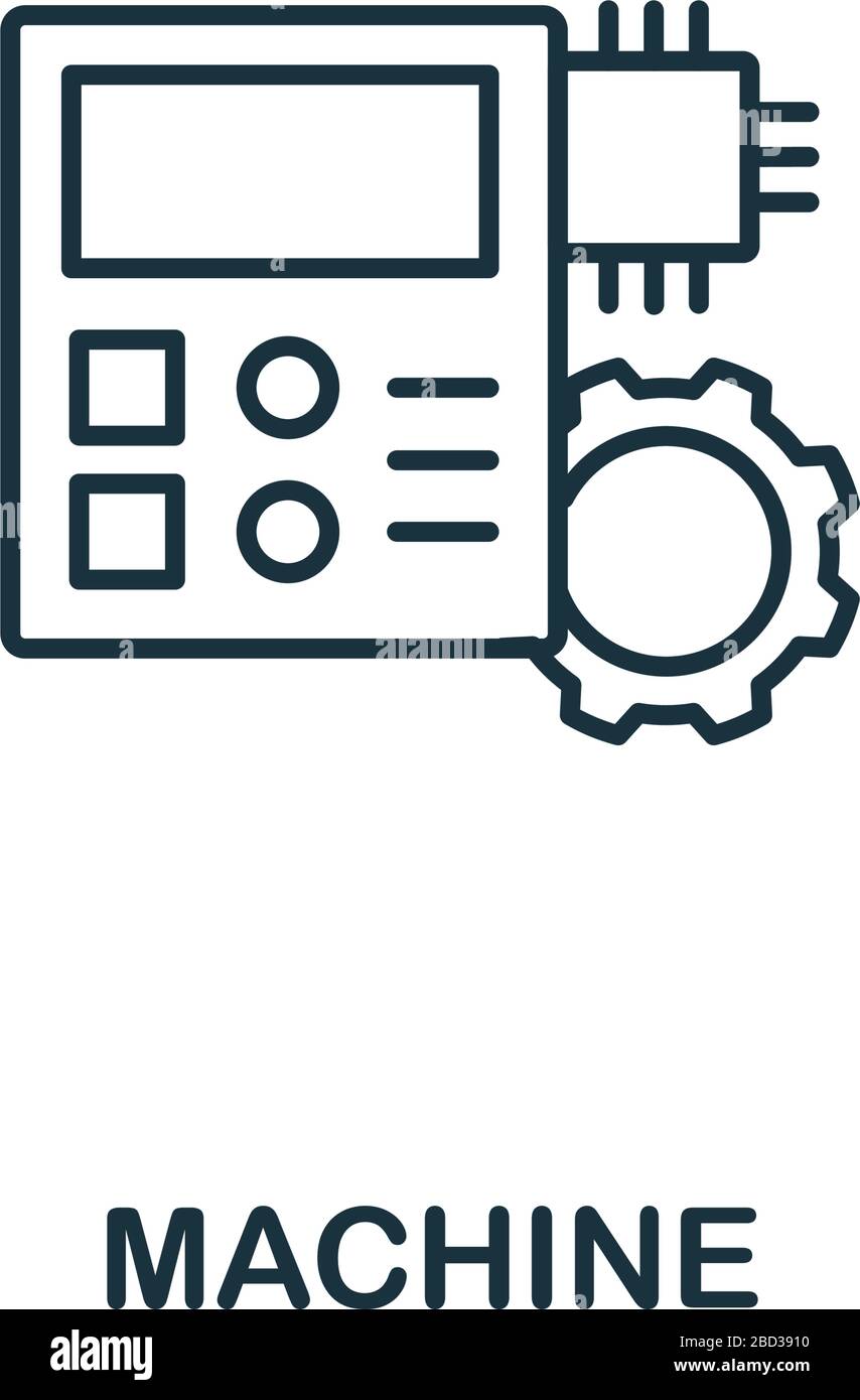 Machine icon from machine learning collection. Simple line Machine icon ...