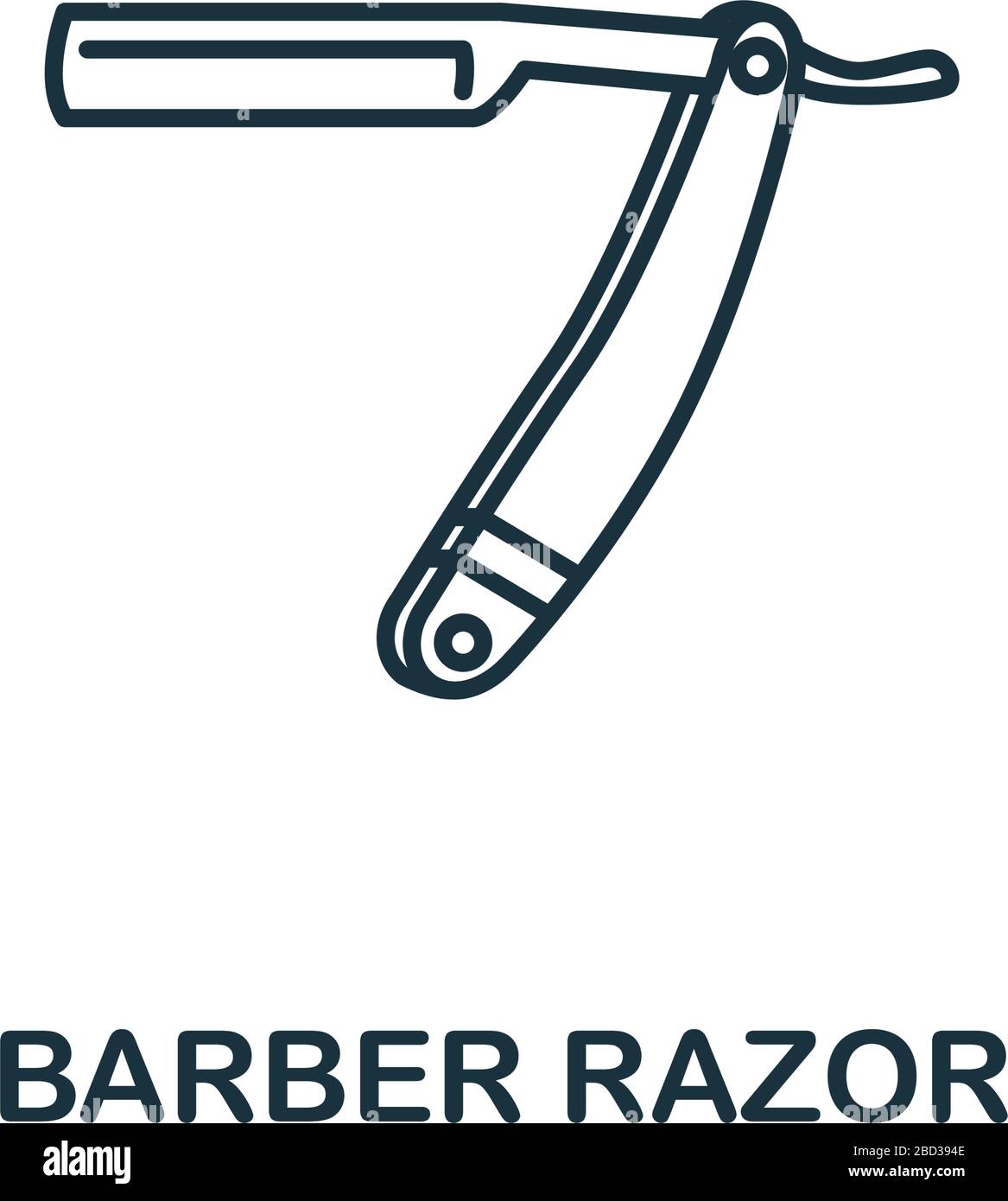 Barber Razor icon from makeup and beauty collection. Simple line ...