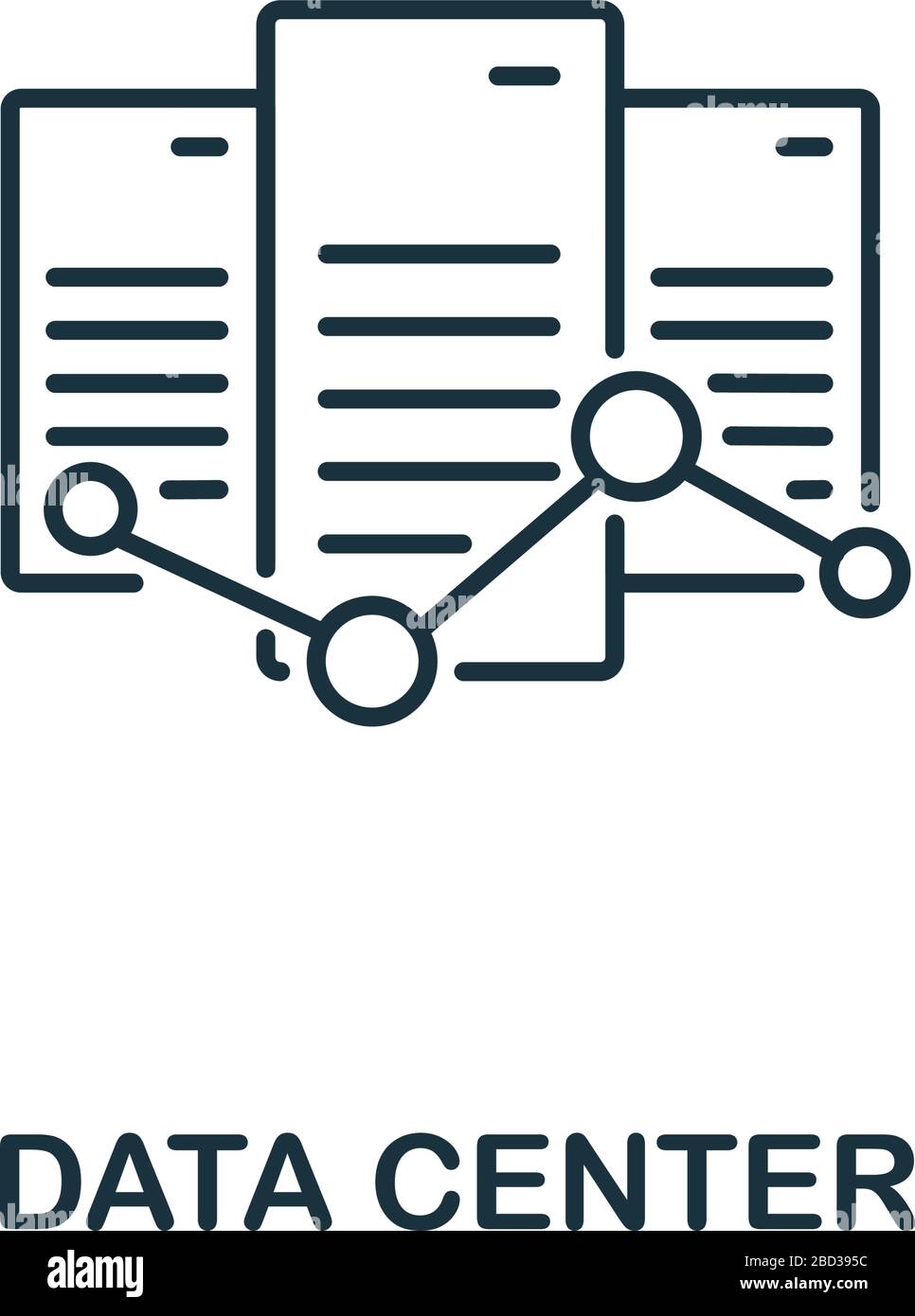 Data Center icon from machine learning collection. Simple line Data ...