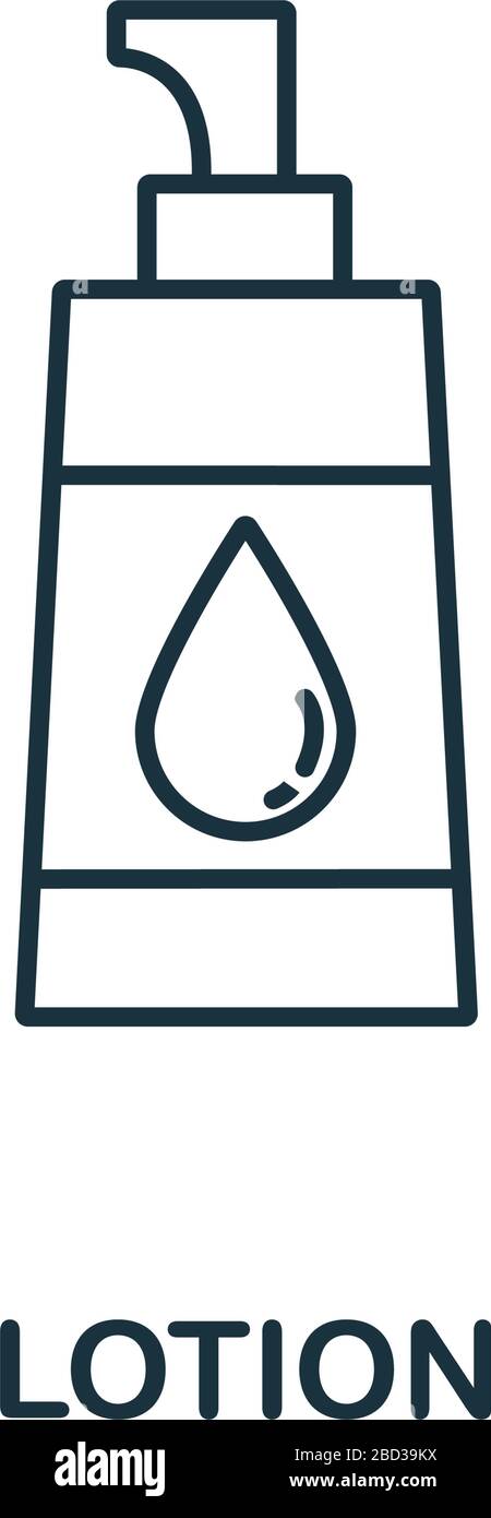 Lotion icon from makeup and beauty collection. Simple line element ...
