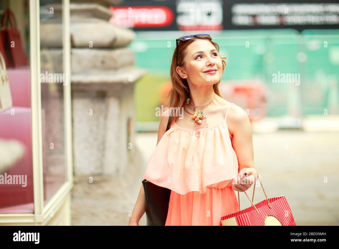 happy young woman enjoying a day out Stock Photo - Alamy