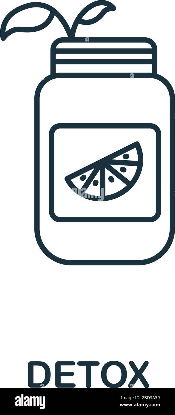 Detox icon from makeup and beauty collection. Simple line element Detox ...