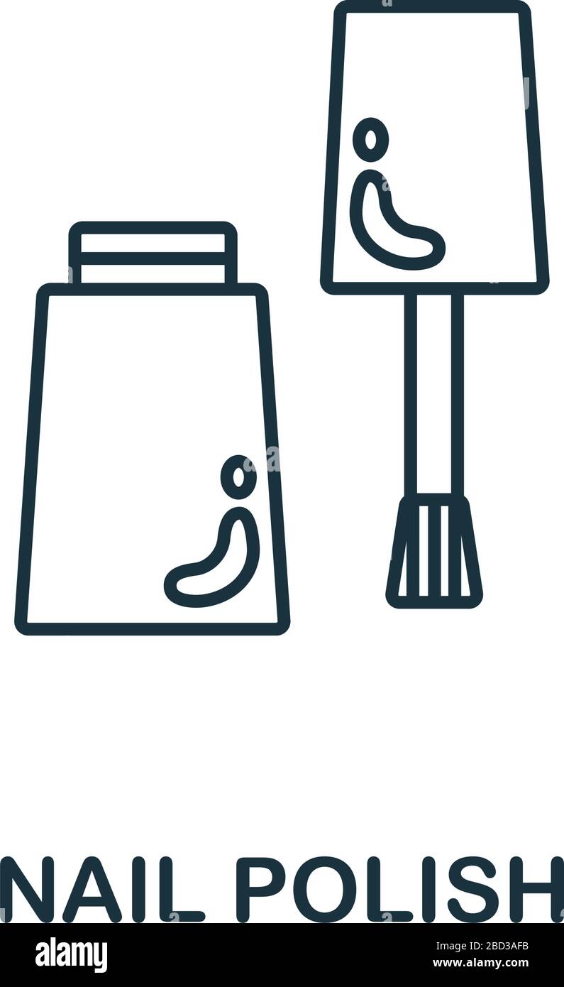 Nail Polish icon from makeup and beauty collection. Simple line element ...