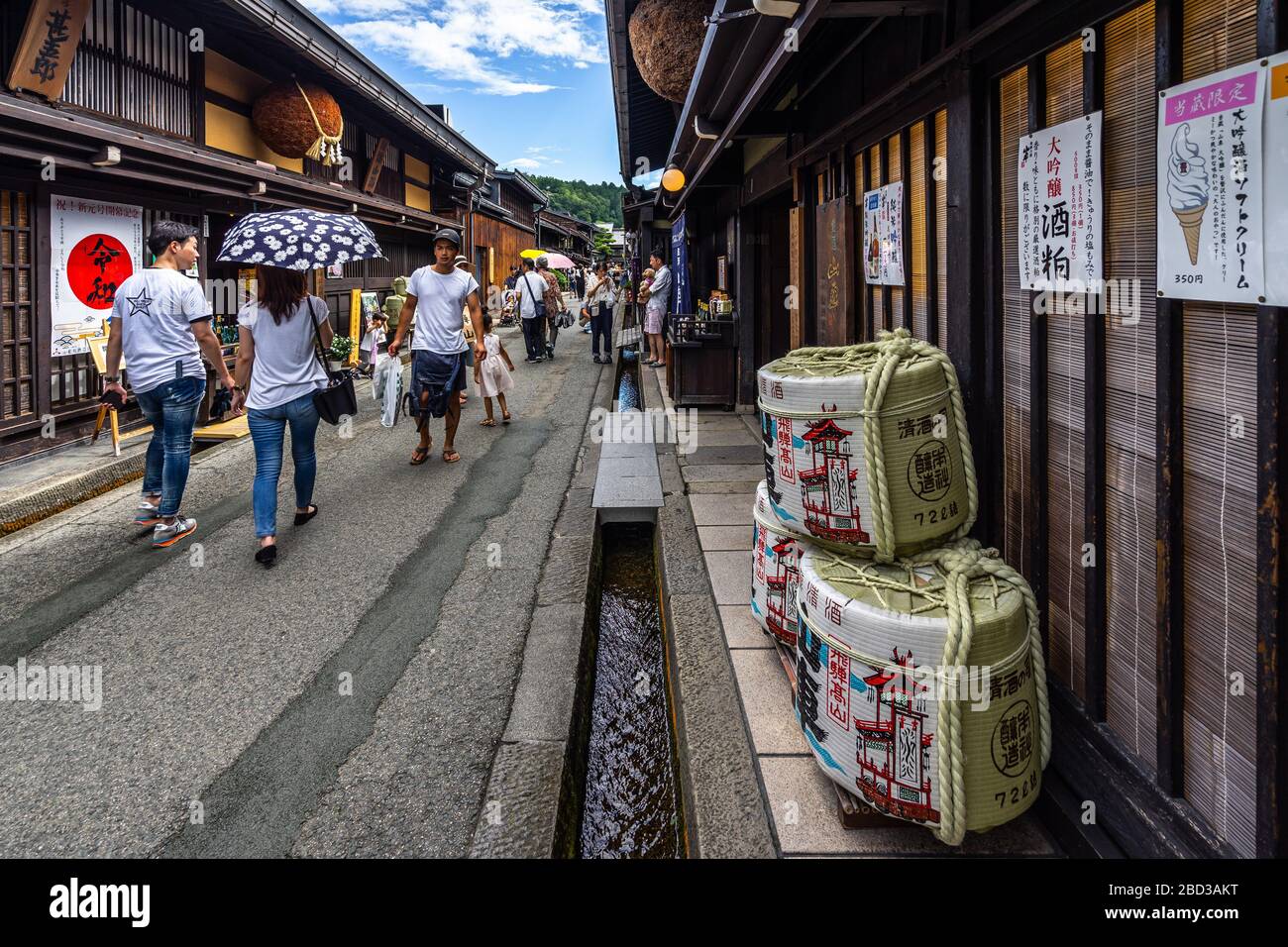 Takayama, Japan, August 2019 – The picturesque Sannomachi Street in ...