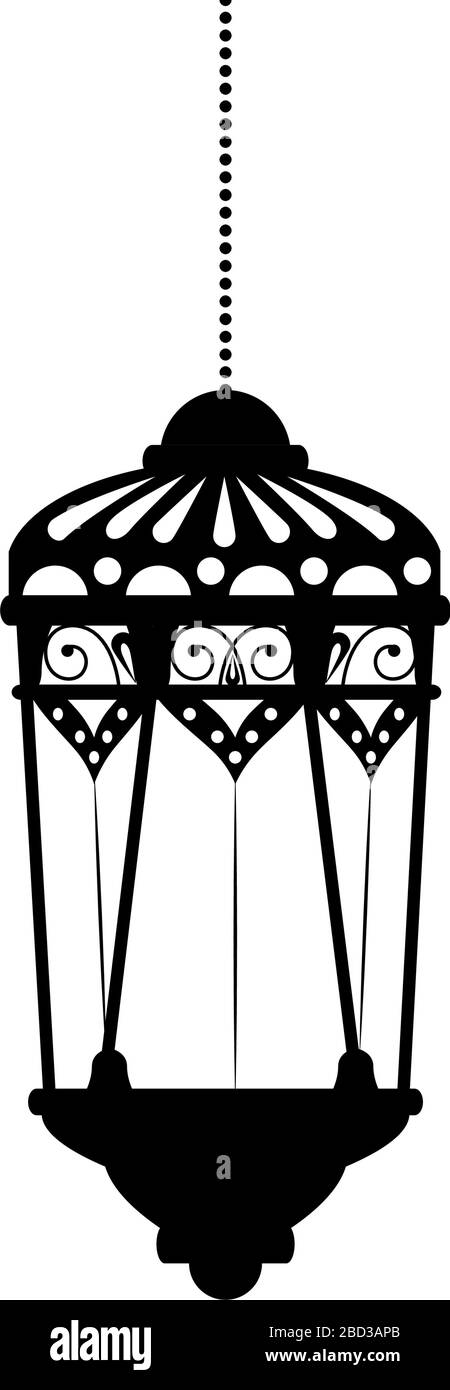 Isolated hanging black lantern vector design Stock Vector Image & Art ...