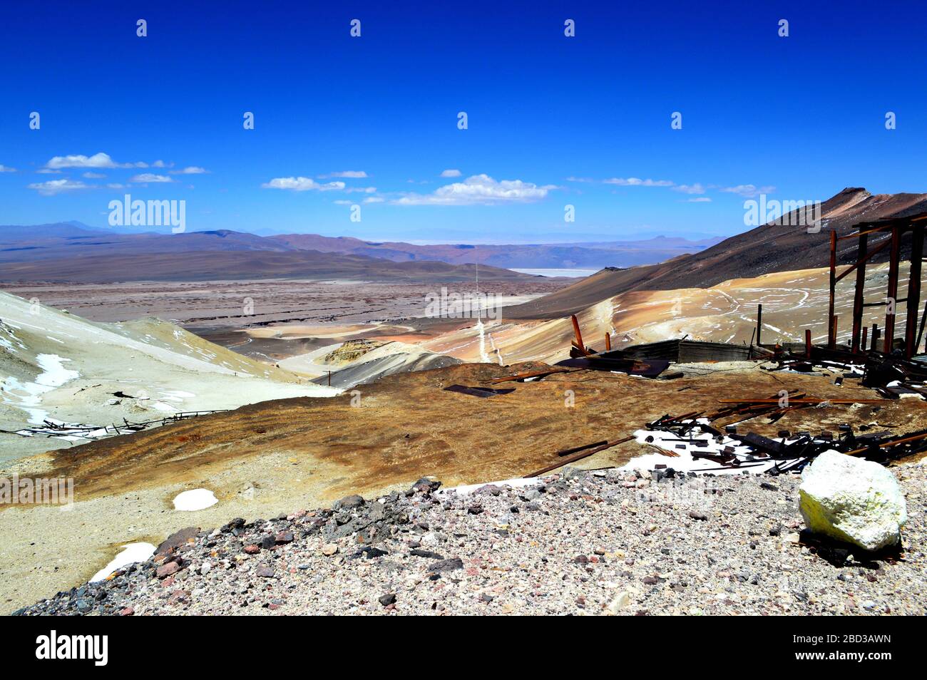 Beautiful view of the straight 15 km long sulfur line that was a ...
