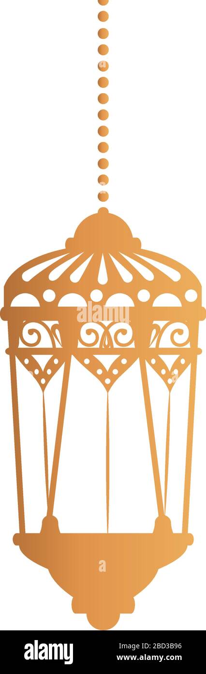Isolated hanging gold lantern vector design Stock Vector Image & Art ...