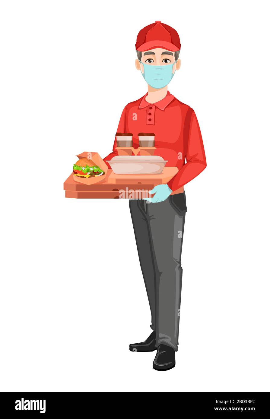 Food Delivery Man Clipart