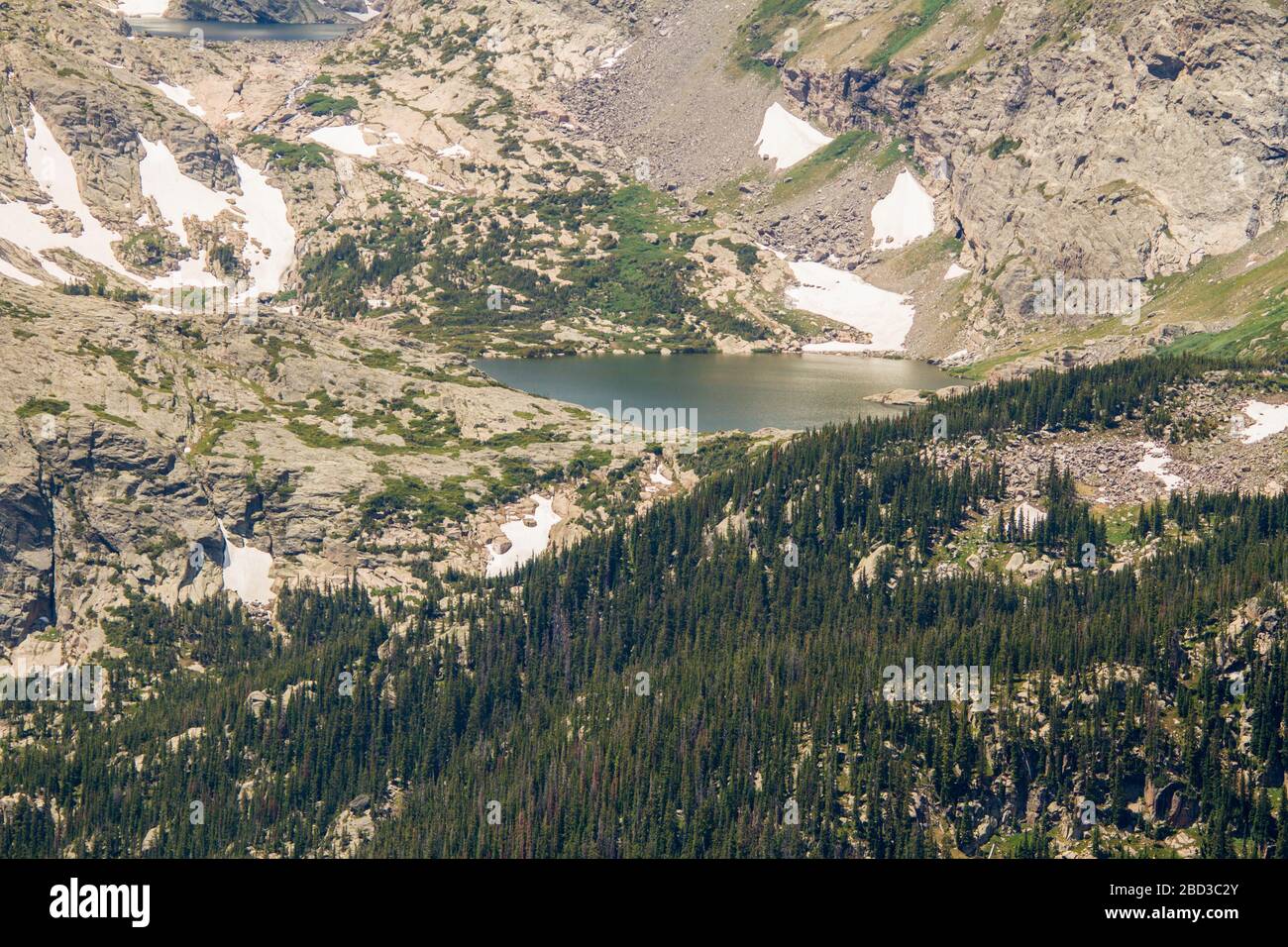 A small glacier lake in Rocky Mountain National Park Stock Photo - Alamy