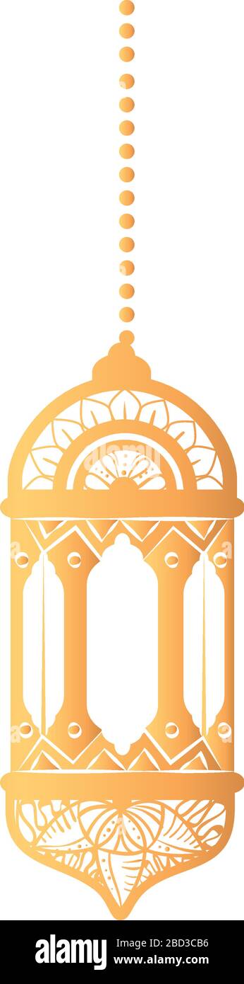 Isolated hanging gold lantern vector design Stock Vector Image & Art ...