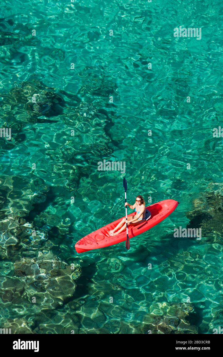 Kayak at Honolua Bay, Maui, Hawaii Stock Photo - Alamy