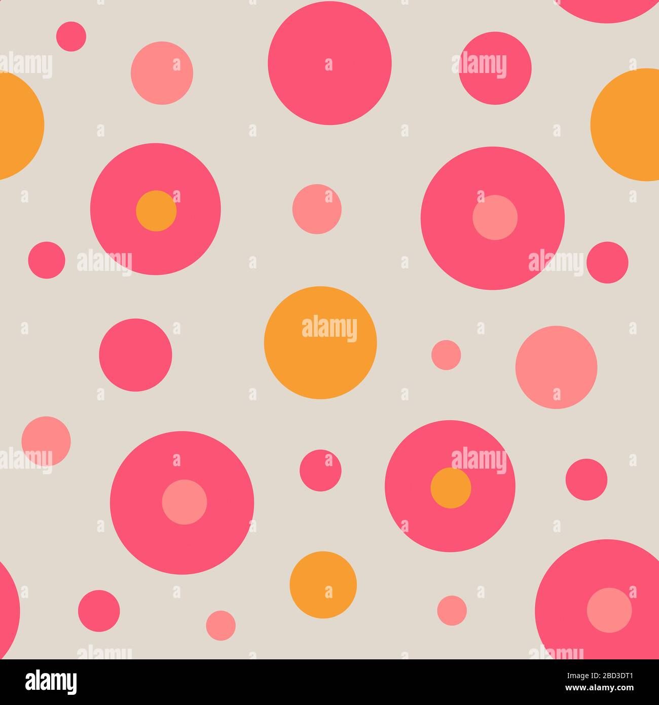 Pink yellow Circle shape seamless pattern Stock Photo - Alamy