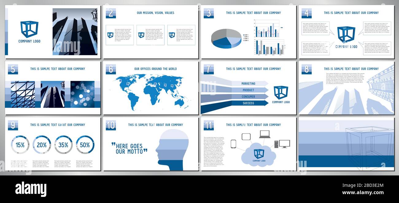 Business presentation template/ design - hd format - 1920x1080 px ...
