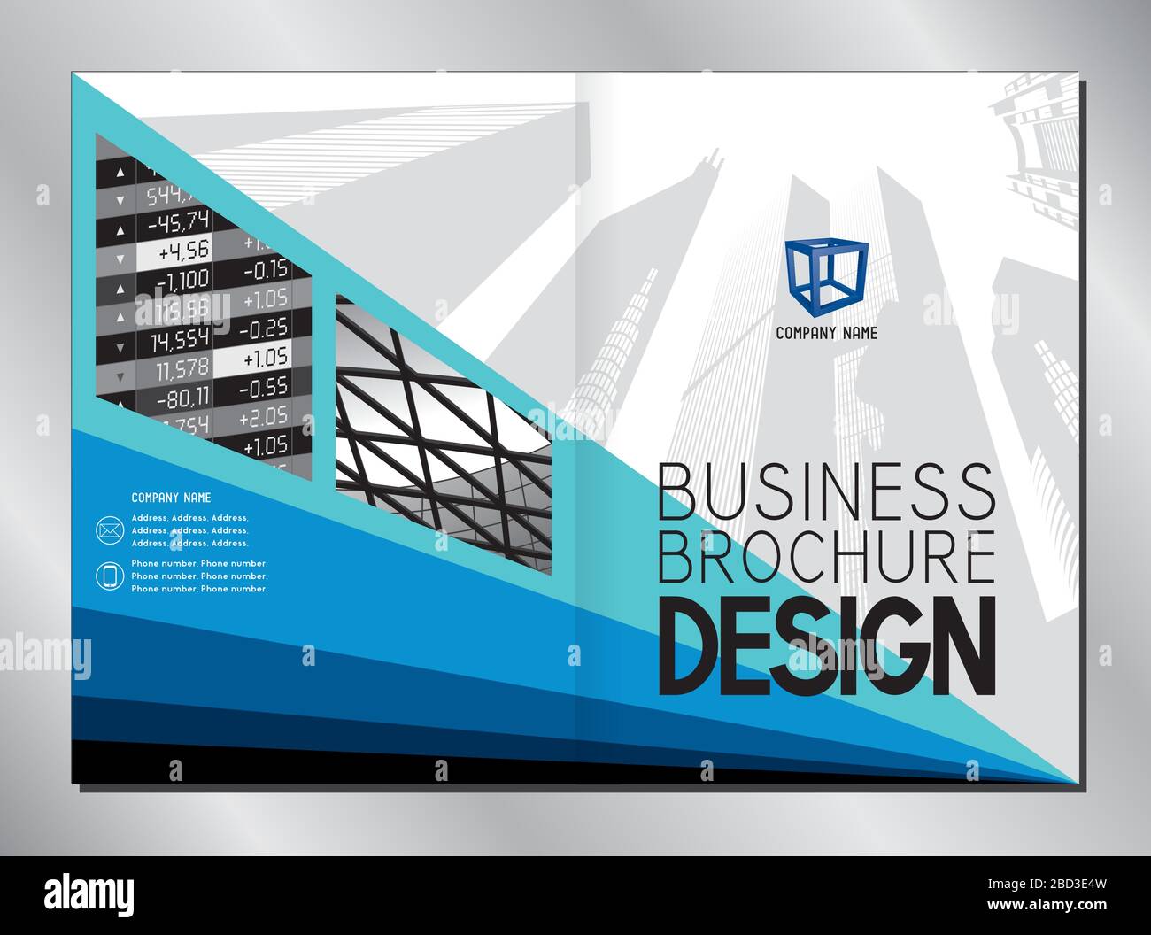 Business brochure/ flyer cover template (A4 format - front and back ...