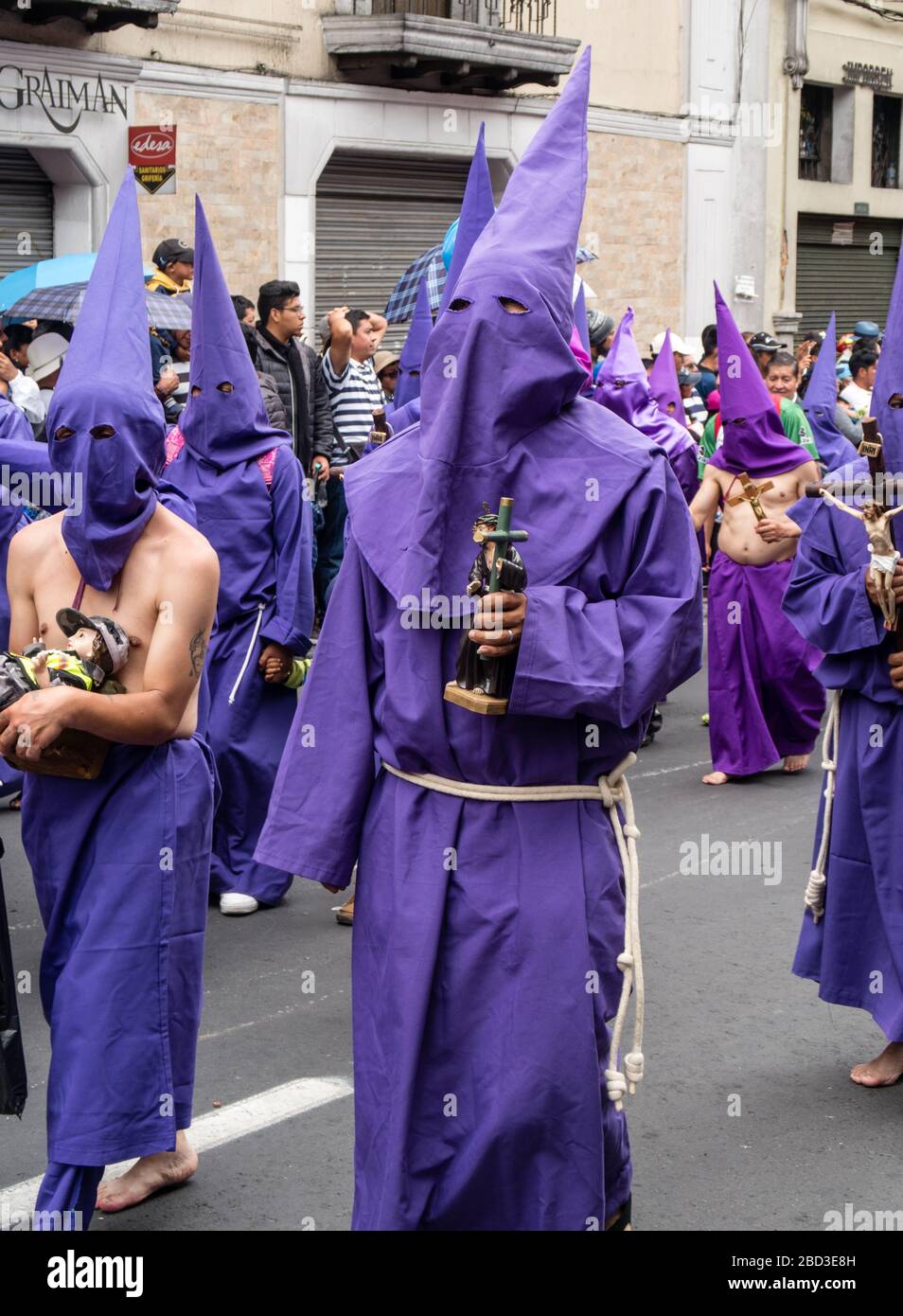Quito, Pichincha, Ecuador - March 27, 2018: March of the Penitents at ...