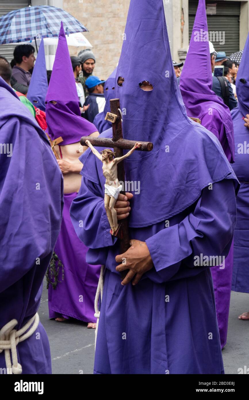Quito, Pichincha, Ecuador - March 27, 2018: March of the Penitents at ...