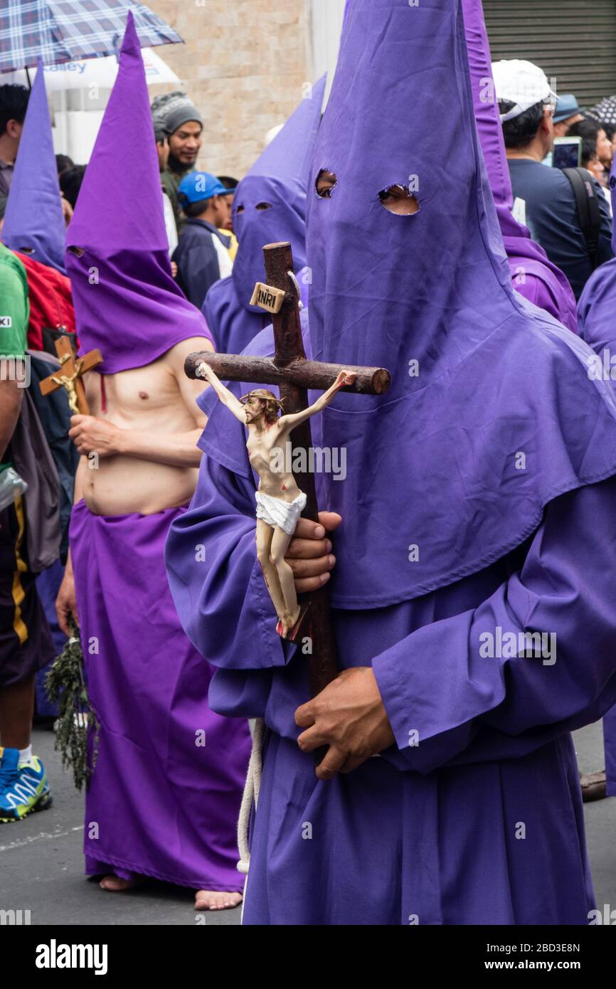 Quito, Pichincha, Ecuador - March 27, 2018: March of the Penitents at ...