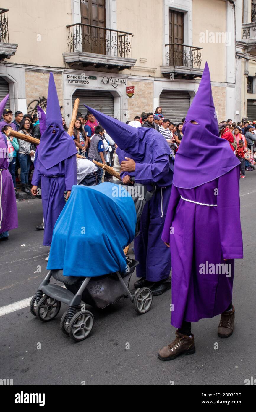 Quito, Pichincha, Ecuador - March 27, 2018: March of the Penitents at ...