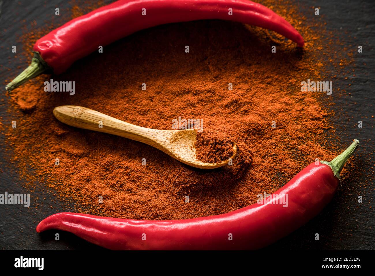chili peperoni with chilli powder Stock Photo - Alamy