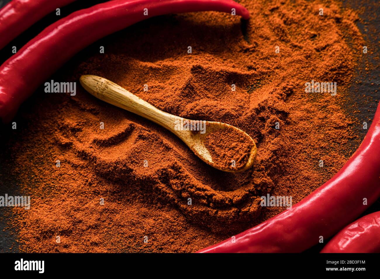 chili peperoni with chilli powder Stock Photo - Alamy
