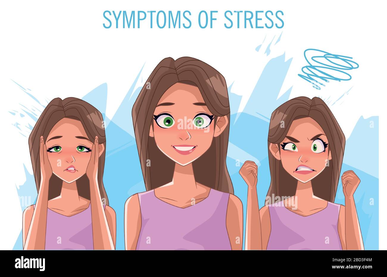 group of women with stress symptoms Stock Vector Image & Art - Alamy