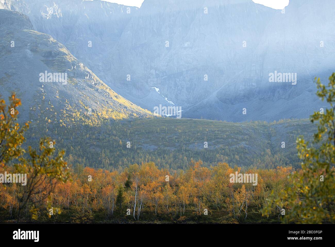 Landscape with the Khibiny mountains Stock Photo - Alamy