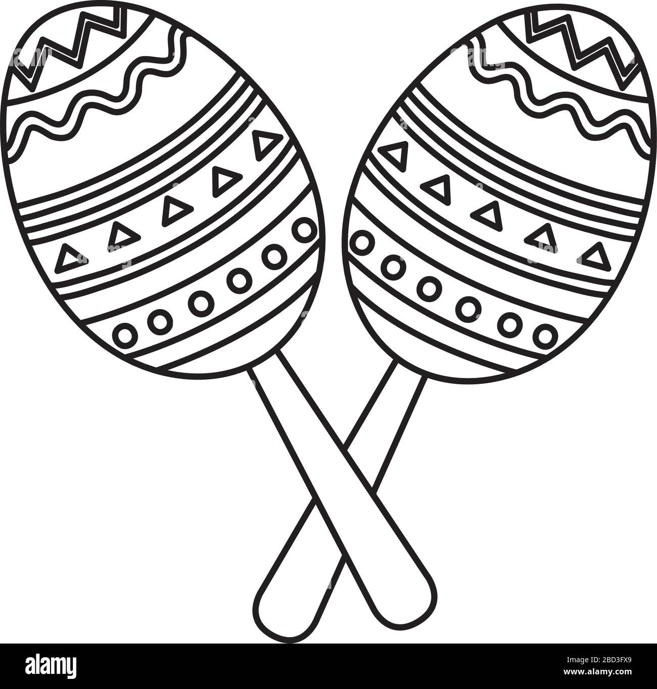 Isolated mexican maracas vector design Stock Vector Image & Art - Alamy