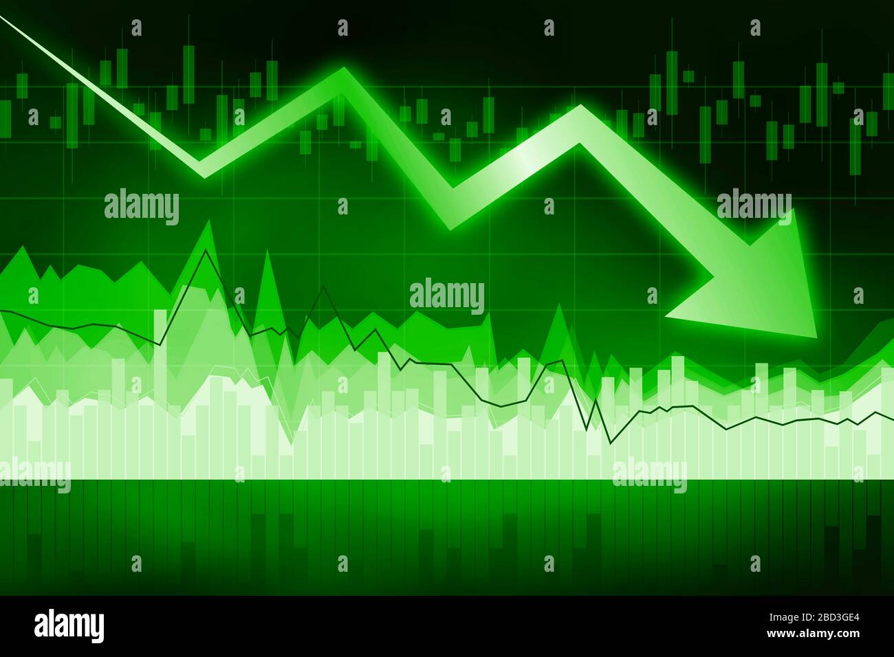 Failure stock chart Stock Photo - Alamy