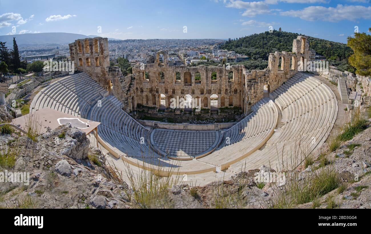 Theater of Dionysus ruins, Acropolis, Athens, Greece Stock Photo - Alamy
