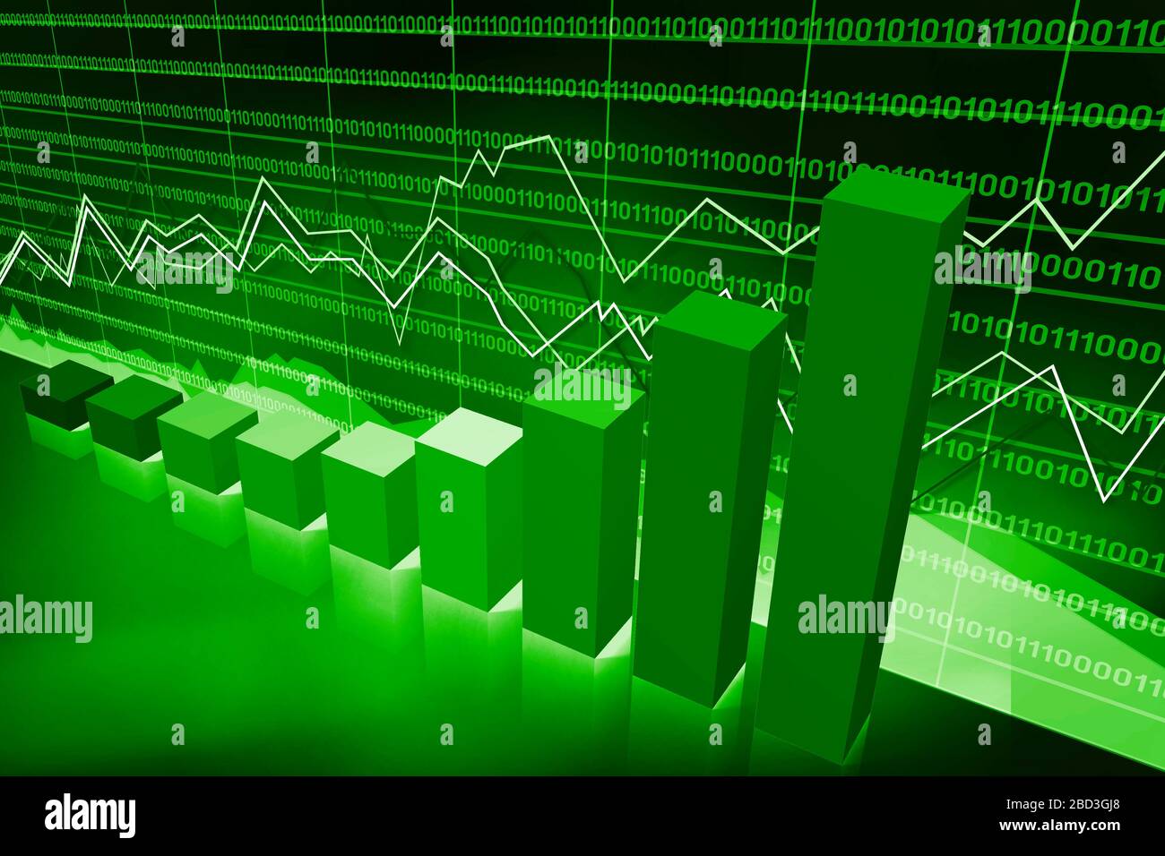 3D illustration/ 3D rendering - Growth chart Stock Photo - Alamy