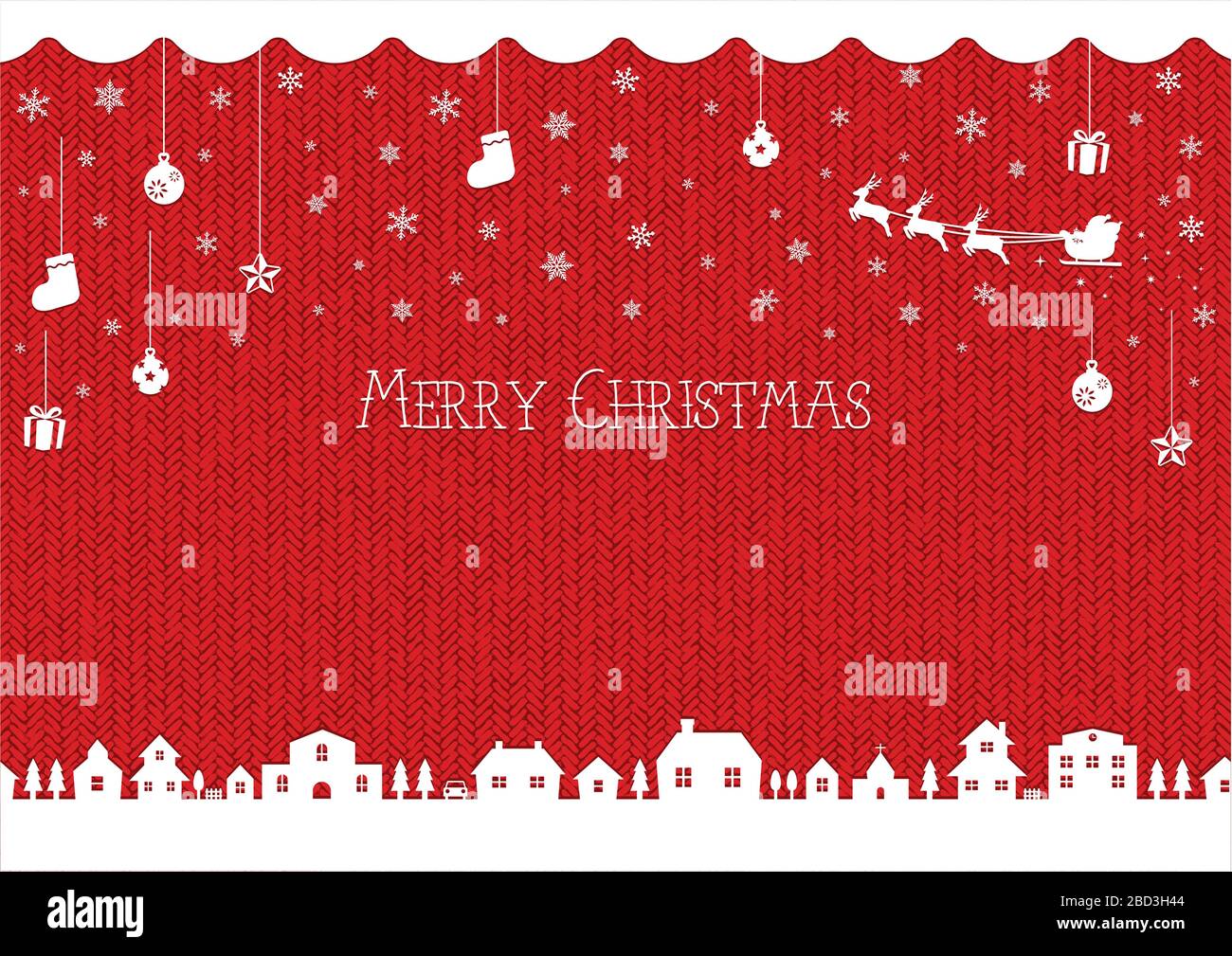 christmas background vector illustration (knit pattern Stock Vector ...